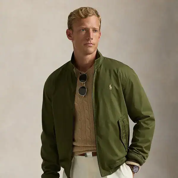 Ralph Lauren Twill Windbreaker - New Olive | Editorialist
